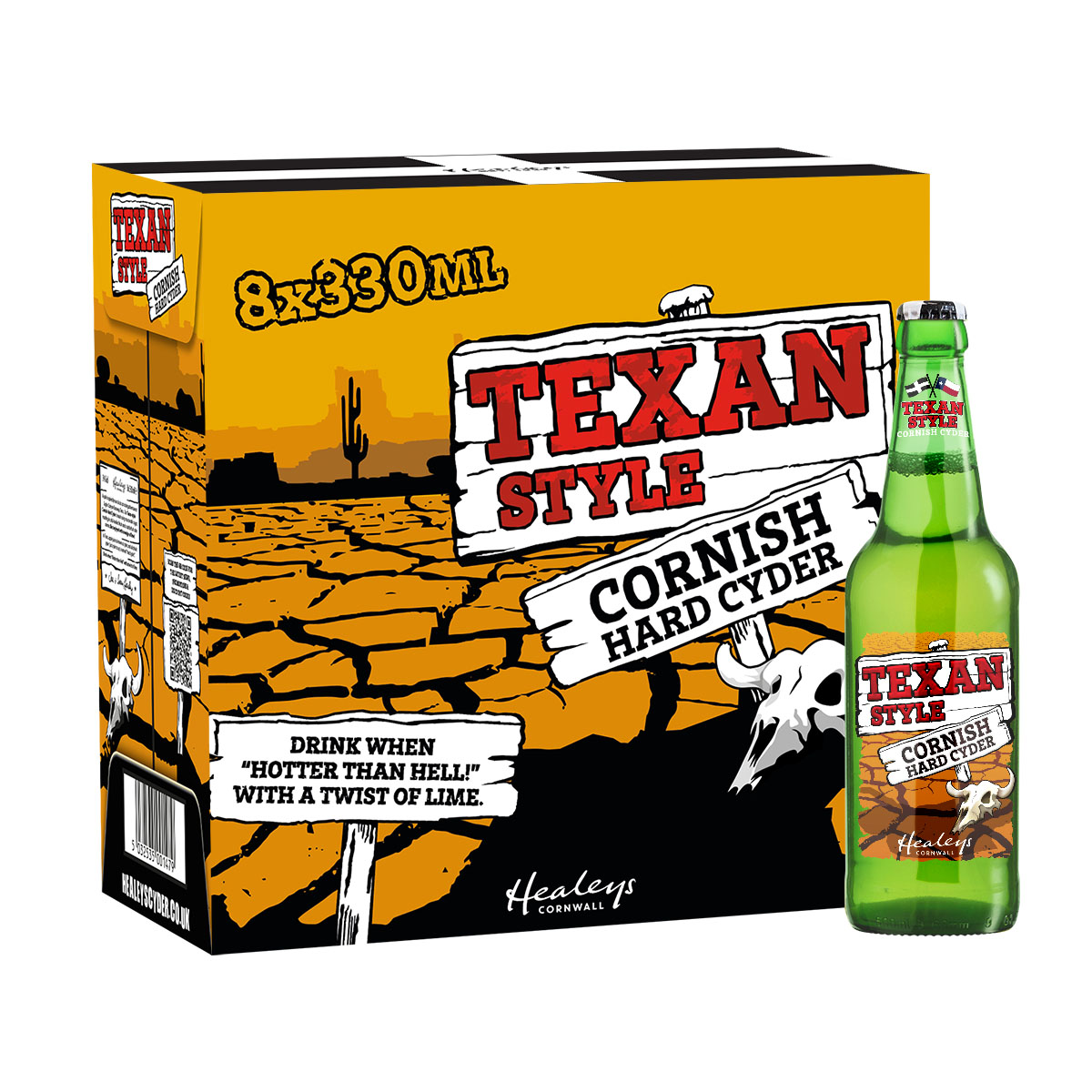 Texan Style Cornish Hard Cider | 8 x 330ml | Healeys Cyder