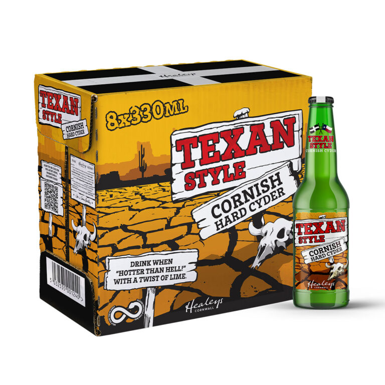 Texan Style Cornish Hard Cider | 8 x 330ml | Healeys Cyder